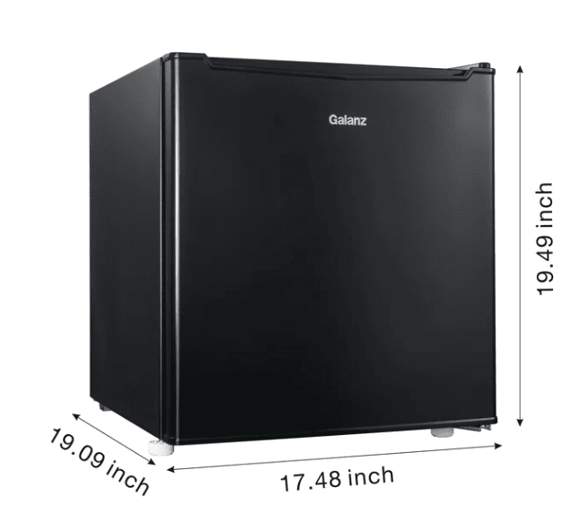 Galanz GL17BK-d 1.7 Cu ft Single Door Mini Fridge w/ Freezer